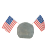 Garden Stone with USMC Emblem & Flags - The Marine Shop