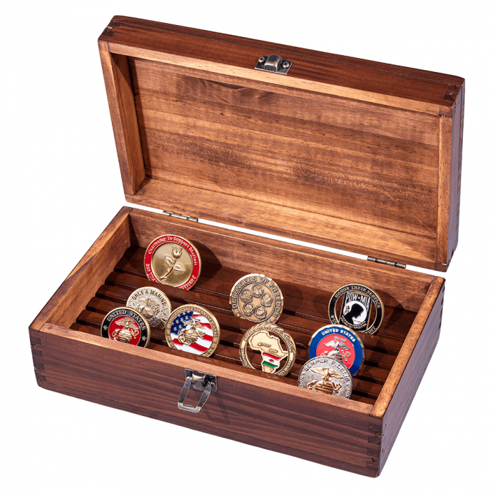 Marine Corps Emblem Coin Box - The Marine Shop