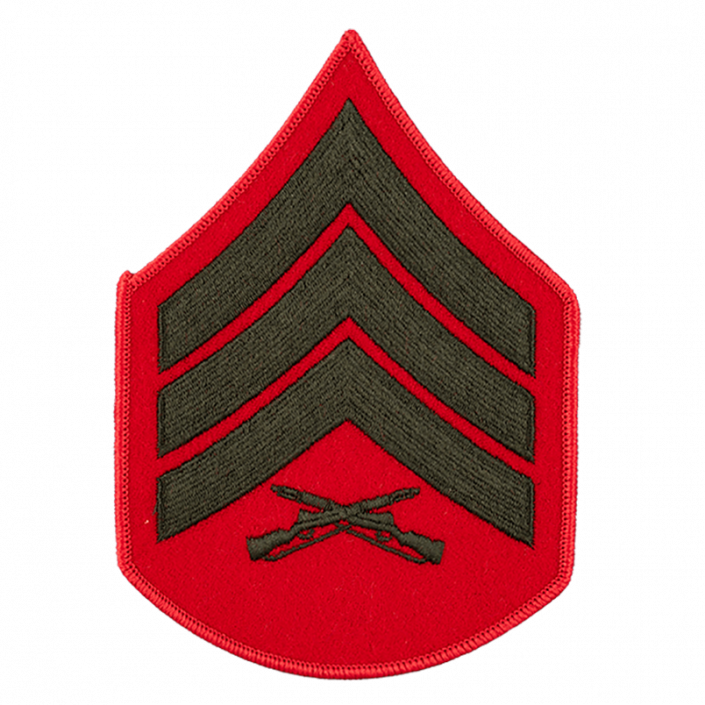 SGT E5 Khaki Chevrons - The Marine Shop