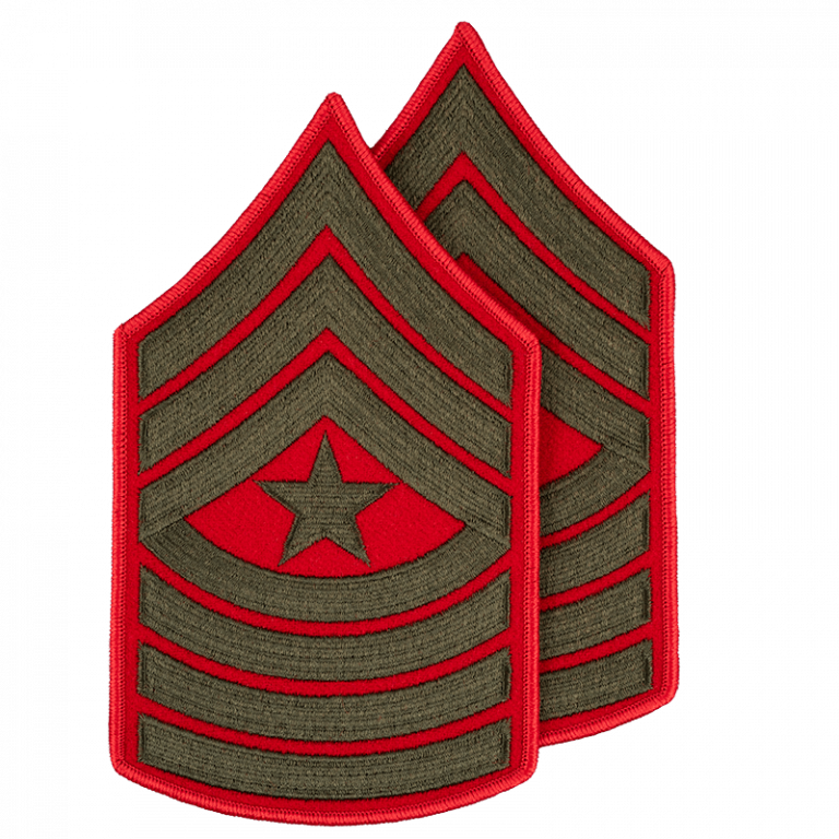 SGTMAJ E9 Service Alpha Chevrons - The Marine Shop