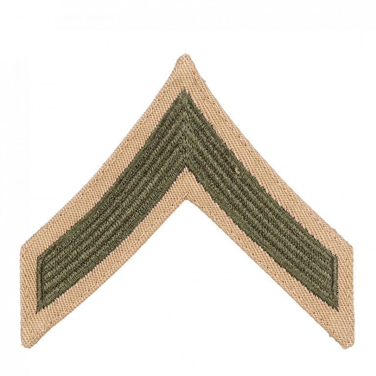 PFC E2 Khaki Chevrons - The Marine Shop