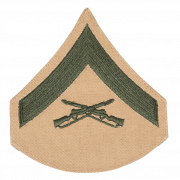 LCPL E3 Khaki Chevrons - The Marine Shop