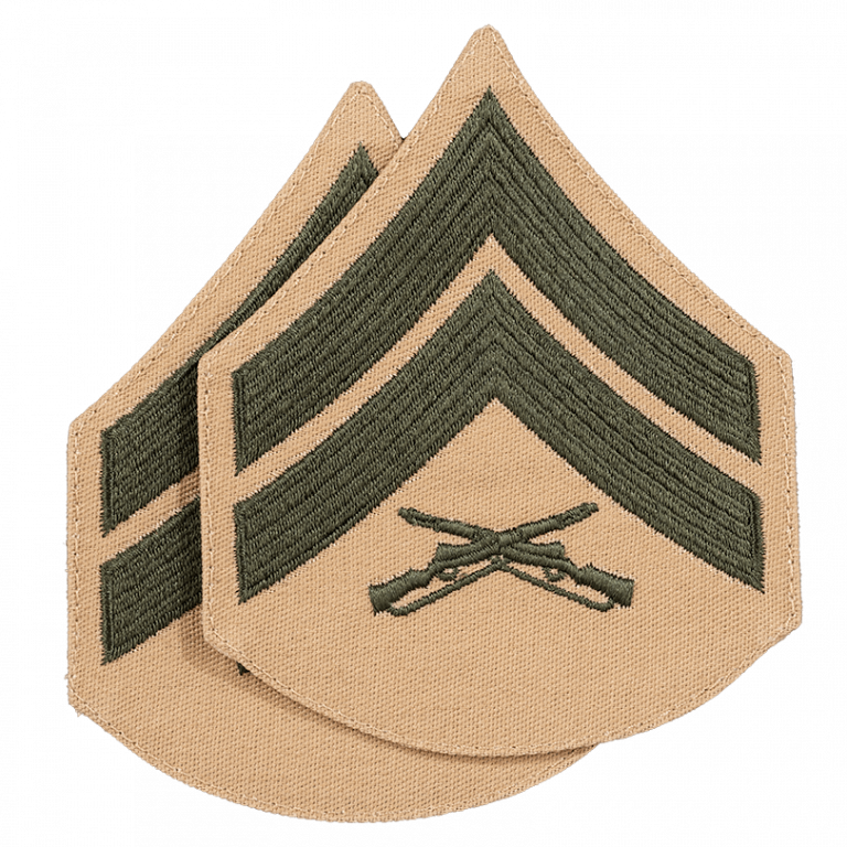 CPL E4 Khaki Chevrons - The Marine Shop