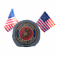 Garden Stone with USMC Emblem & Flags - The Marine Shop