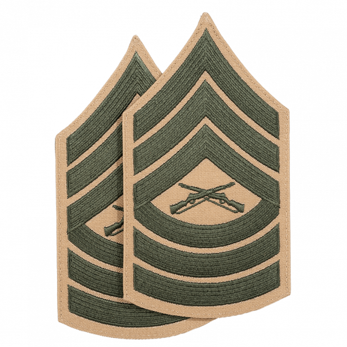 SGTMAJ E9 Female Khaki Chevrons – The Marine Shop