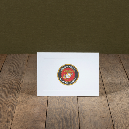 Full Color USMC Emblem Notecards - The Marine Shop