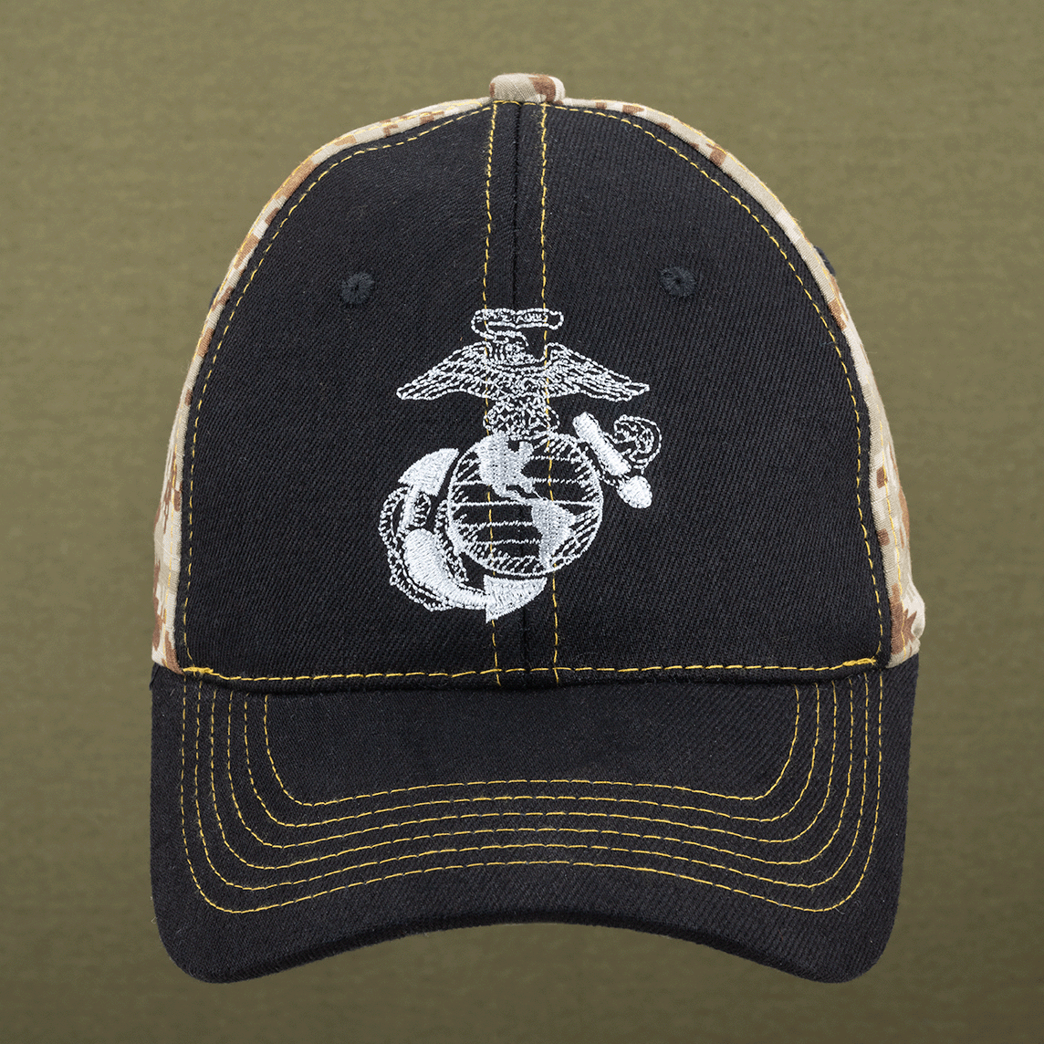 Camo Back Olive Green Cap - The Marine Shop