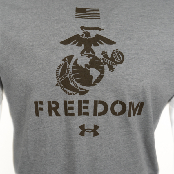 UA Freedom EGA Tee Steel Grey - The Marine Shop