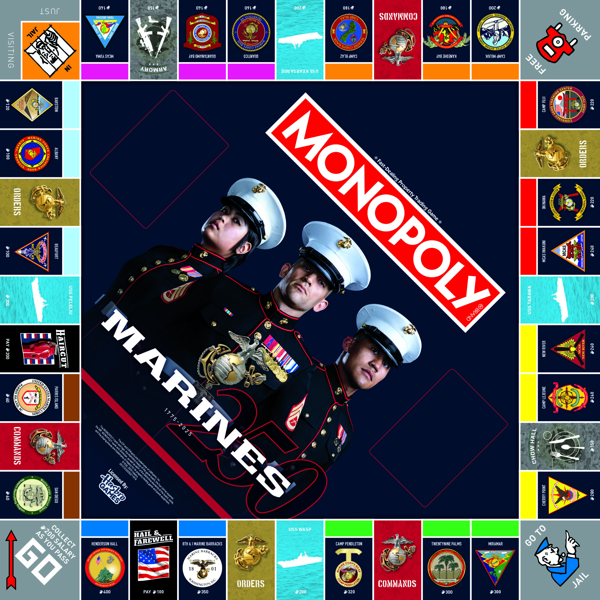 U.S. Marines Monopoly-250th Anniversary Edition - The Marine Shop